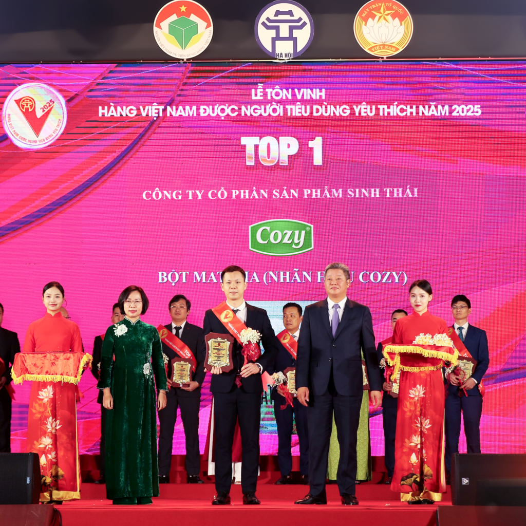 COZY ĐẠT TOP 1 “HÀNG VIỆT NAM ĐƯỢC NGƯỜI TIÊU DÙNG YÊU THÍCH 2025”